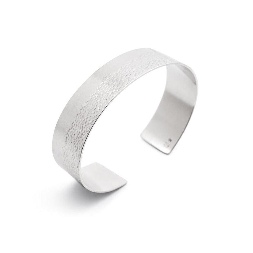 Simple Cuff - Sterling Silver Cuff - Bracelet - Textured Sterling Silver
